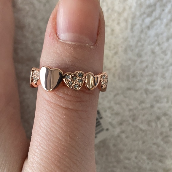 Coach | Jewelry | Nwt Coach Rose Gold Heart Ring Size 8 | Poshmark